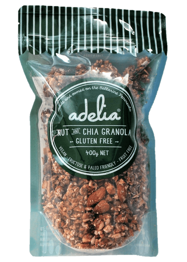 Adelia Fine Foods Nut & Chia Granola 400g - The Food Purveyor